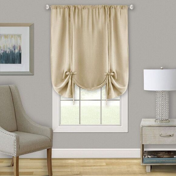 Ergode | Accents | Darcy Tan Solid Contemporary Window Curtains 58 X 63 ...